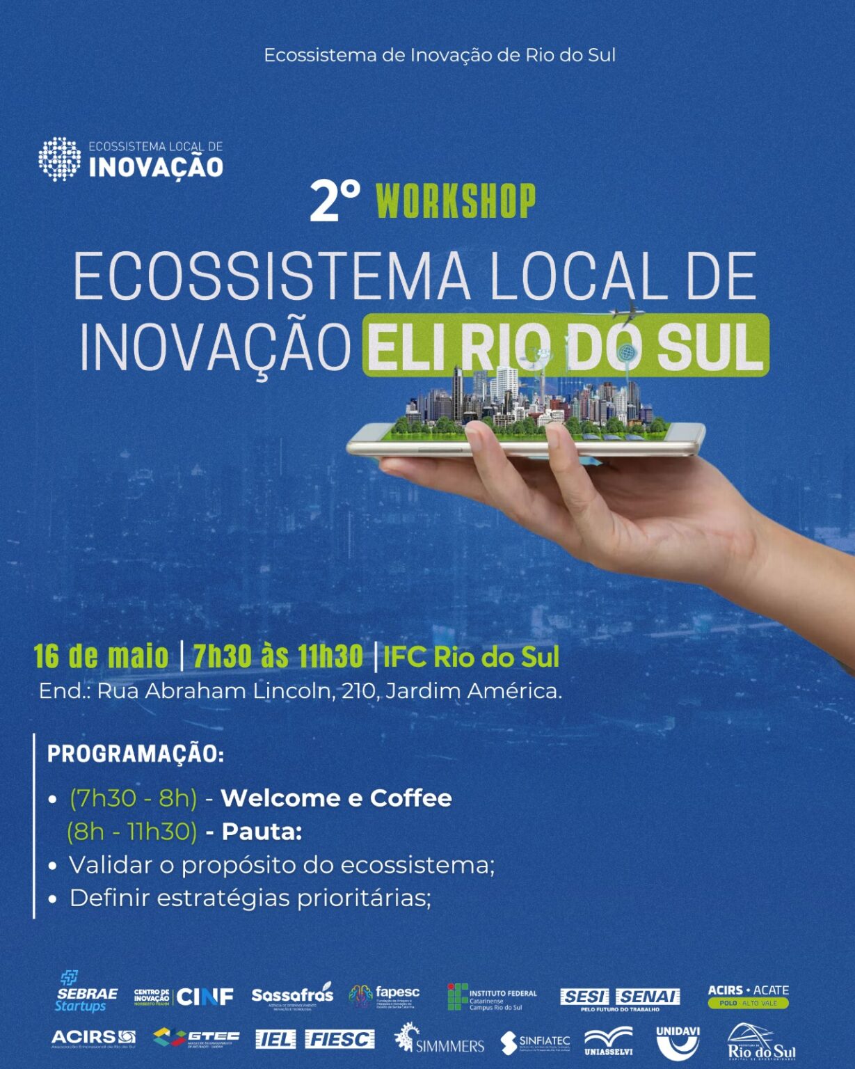 2º Workshop ELI - Rio do Sul - IFC Rio do Sul - CINF - Centro de ...
